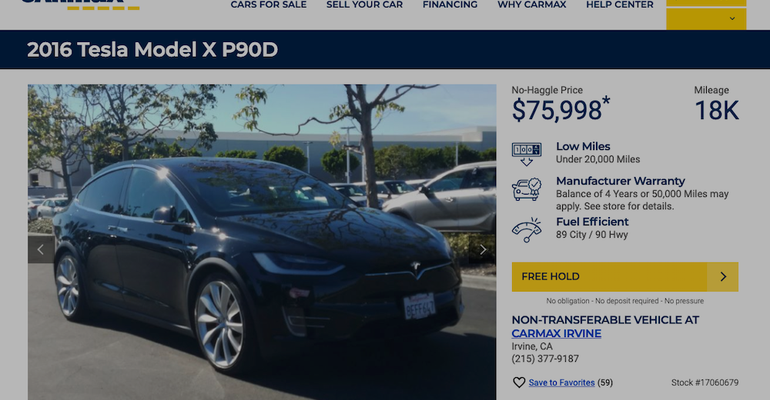 Used Tesla prices rising as as Model X crossover enters resale market ...