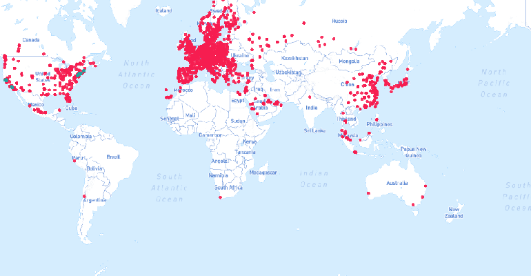 Fast fashion's global takeover since 1985: an interactive map | The ...