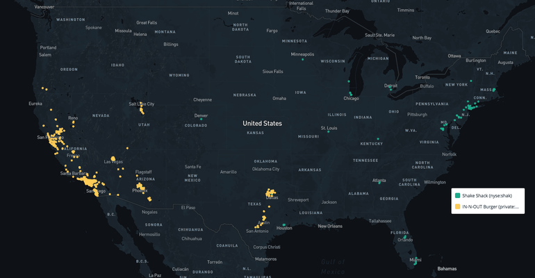 Shake Shack vs. In-N-Out: A map | The Business of Business